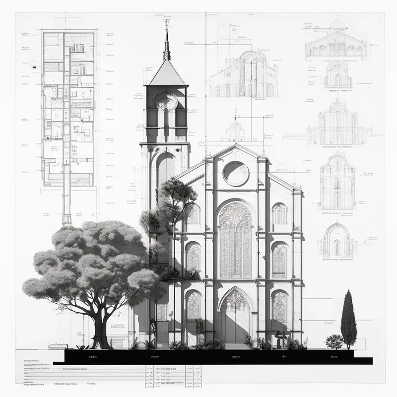Architectural Drawings Midjourney Prompt | PromptBase