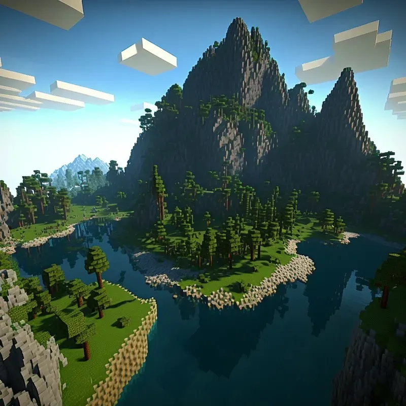 Detailed Landscapes For Minecraft Midjourney Prompt | PromptBase