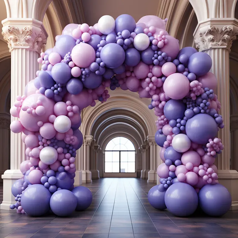 Balloon Arches For Digital Backdrops Midjourney Prompt | PromptBase