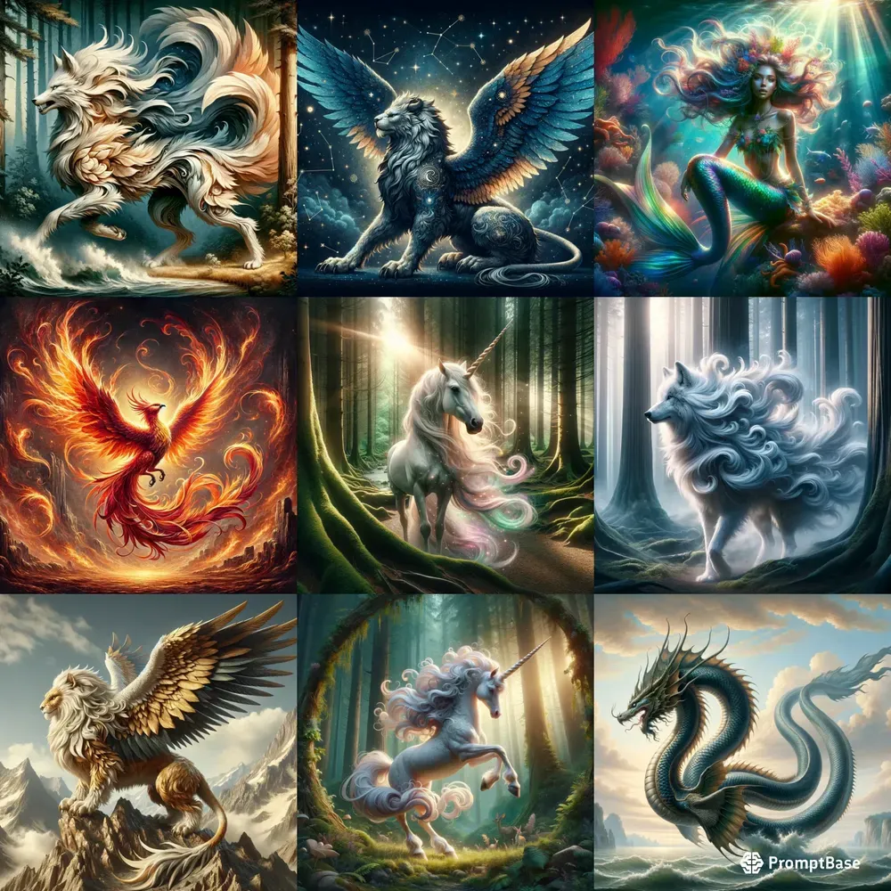 Mythical Creatures Artworks DALL·E Prompt | PromptBase
