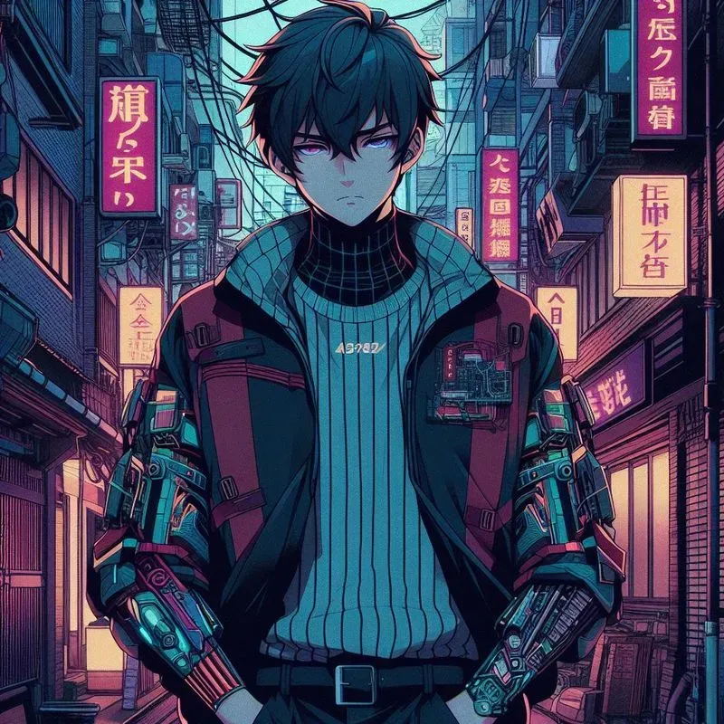 Japanese Futuristic Anime Illustrations DALL·E Prompt | PromptBase