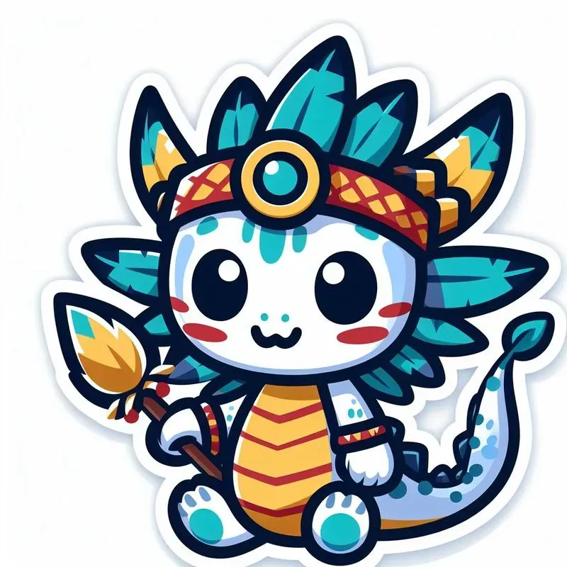 Adorable Tribal Animal Stickers DALL·E Prompt | PromptBase