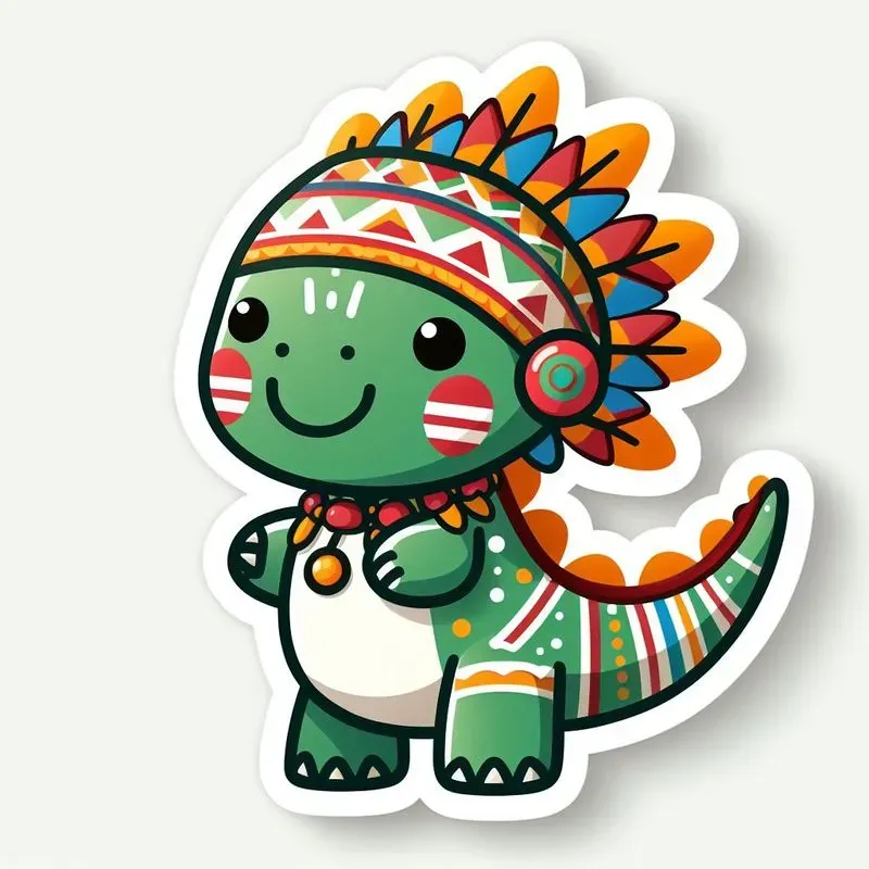 Adorable Tribal Animal Stickers DALL·E Prompt | PromptBase