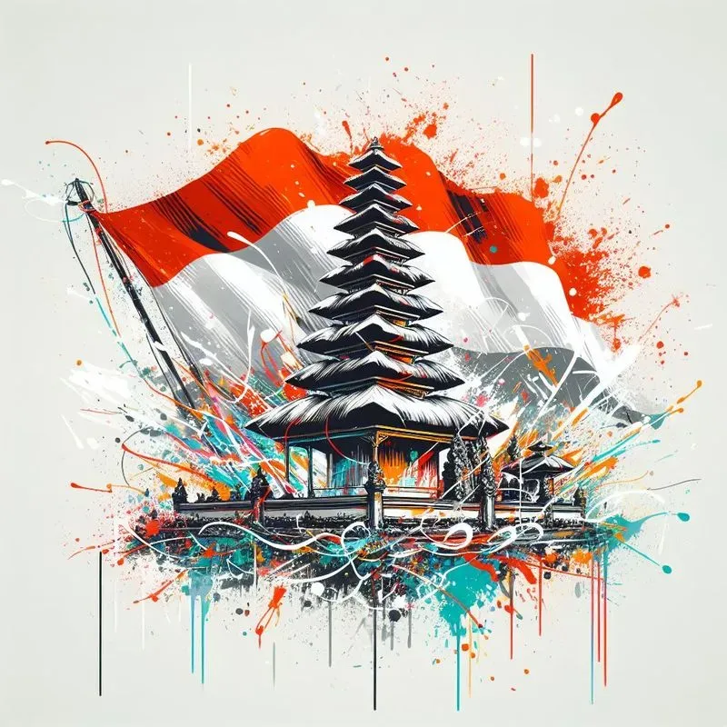 Iconic Landmarks With A Splash Of Color DALL·E Prompt | PromptBase