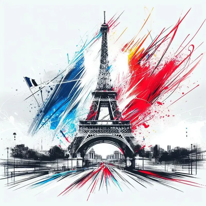 Iconic Landmarks With A Splash Of Color DALL·E Prompt | PromptBase