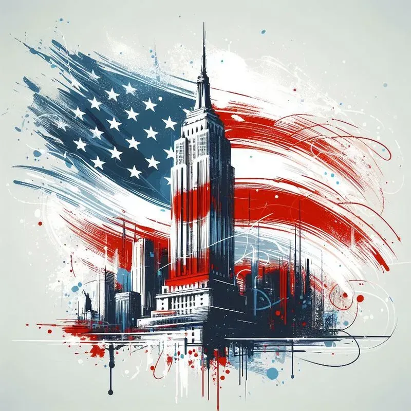 Iconic Landmarks With A Splash Of Color DALL·E Prompt | PromptBase