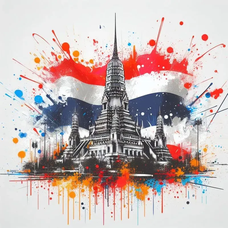 Iconic Landmarks With A Splash Of Color DALL·E Prompt | PromptBase