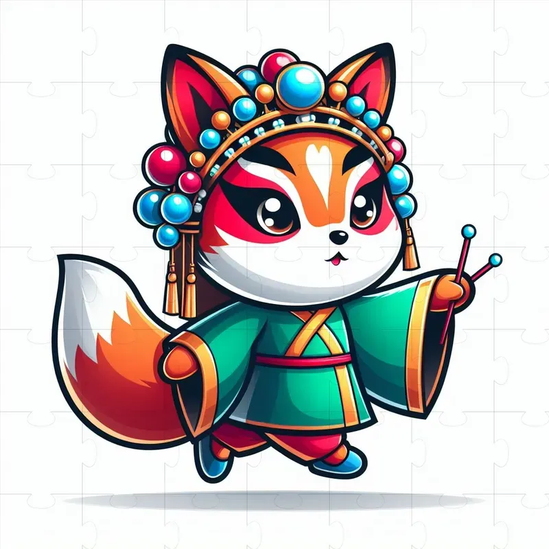 Chinese Opera Animals Cliparts DALL·E Prompt | PromptBase