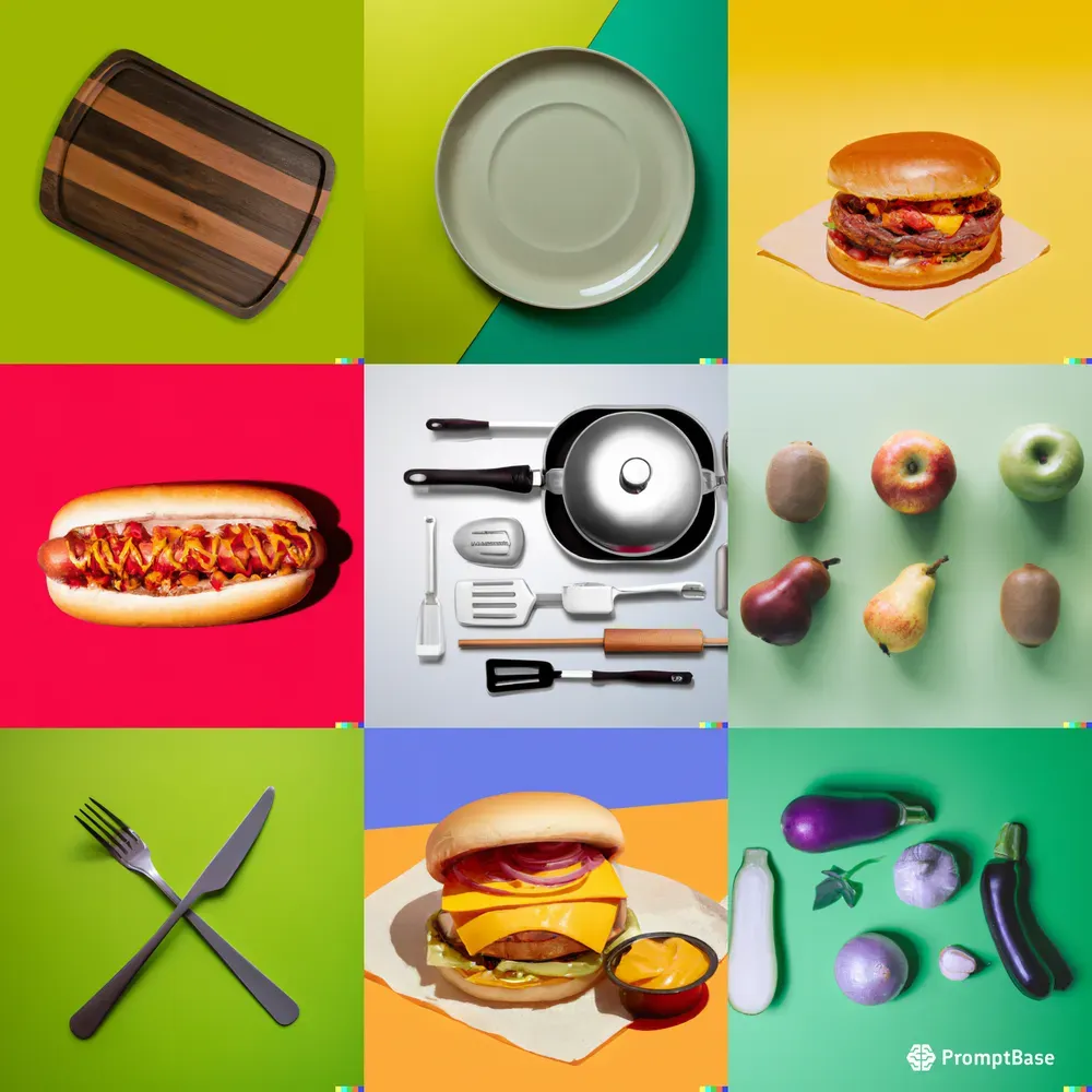 Kitchen Products And Food DALL·E Prompt | PromptBase