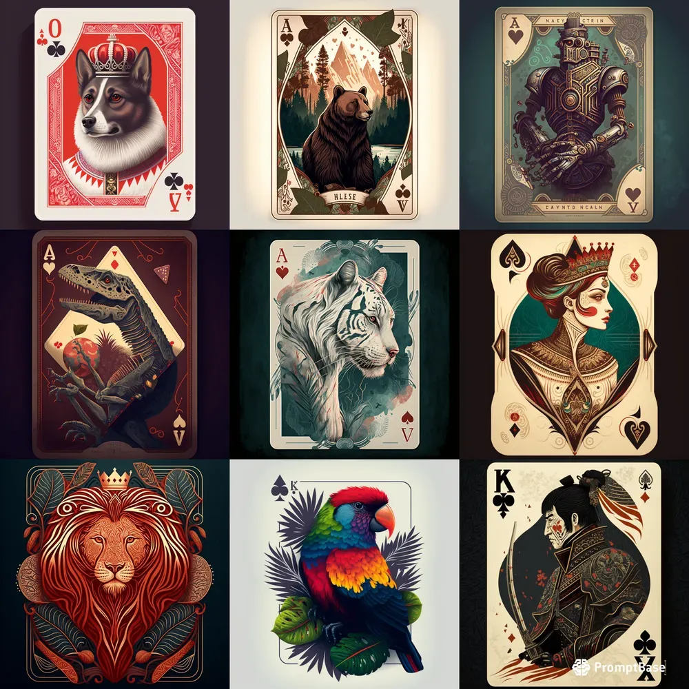 Playing Card Art Illustration Midjourney Prompt | PromptBase