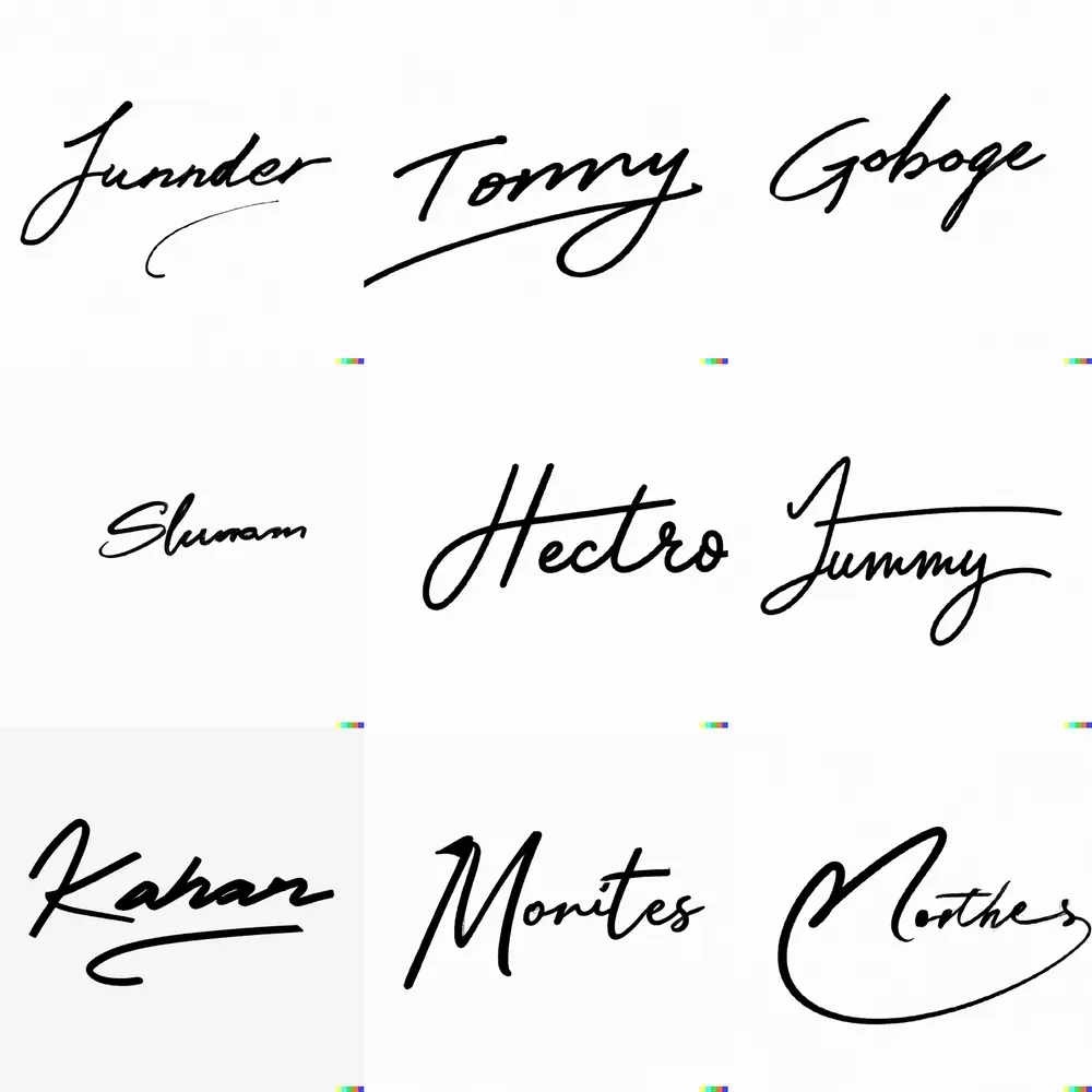 Classic Signature Names DALL·E Prompt | PromptBase