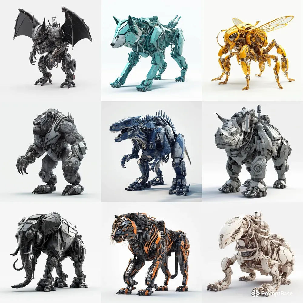 Detailed Mecha Robots Midjourney Prompt | PromptBase