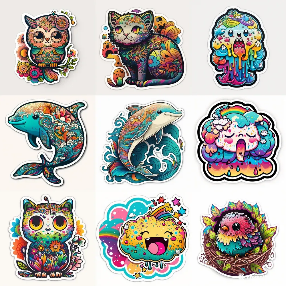 Whimsical Cute Sticker Designs Midjourney Prompt | PromptBase
