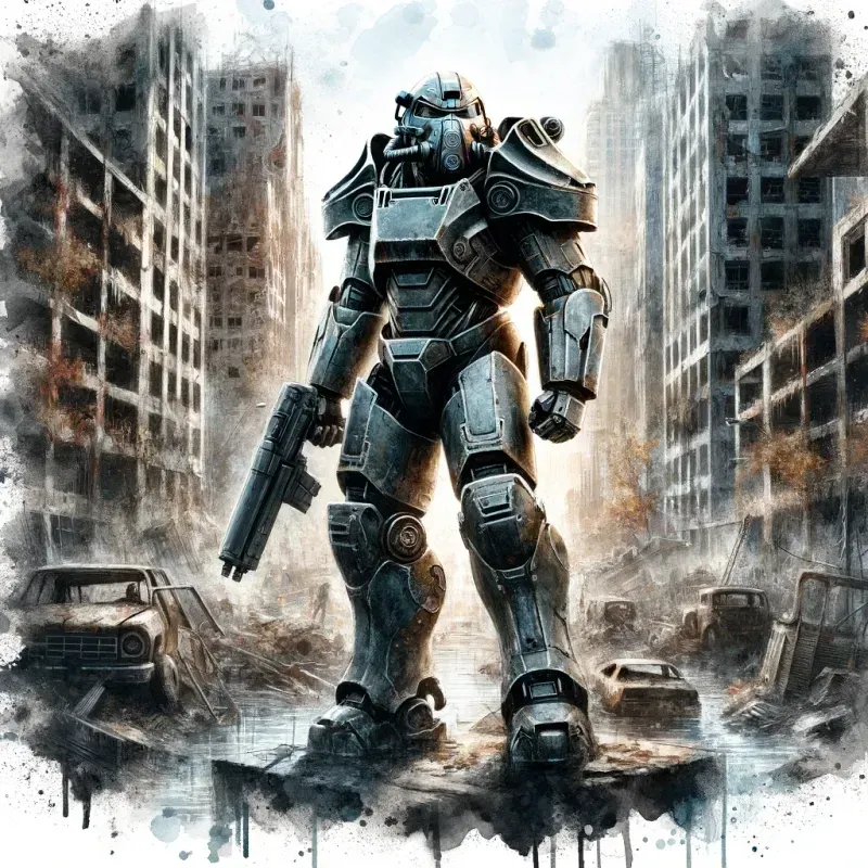 Fallout Chronicles Watercolors DALL·E Prompt | PromptBase