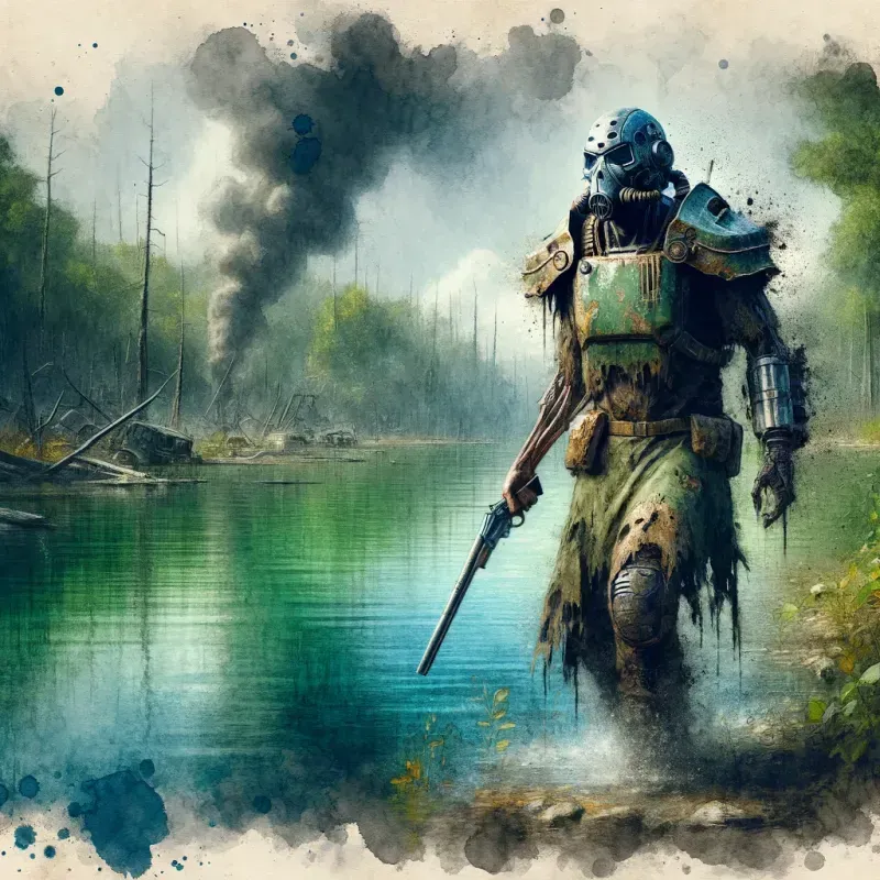 Fallout Chronicles Watercolors DALL·E Prompt | PromptBase