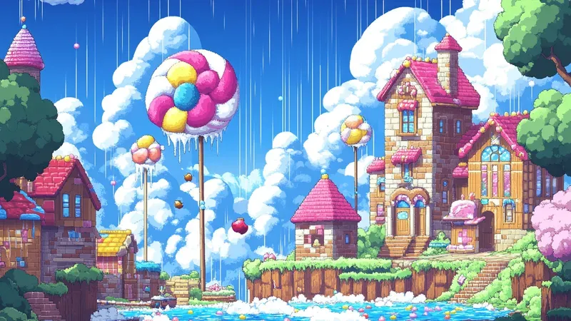 Pixel Mmorpg Fantasy Landscape Art Midjourney Prompt | PromptBase