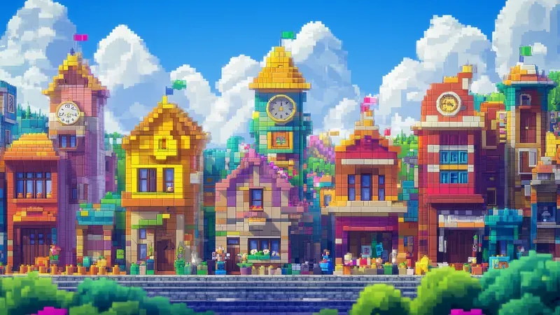 Pixel Mmorpg Fantasy Landscape Art Midjourney Prompt | PromptBase