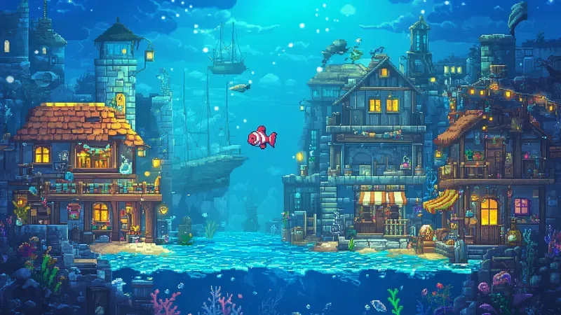 Pixel Mmorpg Fantasy Landscape Art Midjourney Prompt | PromptBase