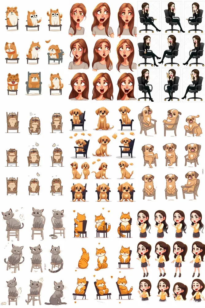 Cute Emojis With Different Expressions Midjourney Prompt | PromptBase