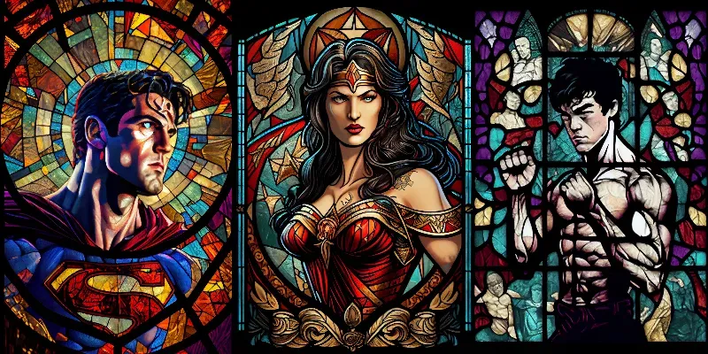 Stained Glass Windows - Comic Edition Midjourney Prompt | PromptBase