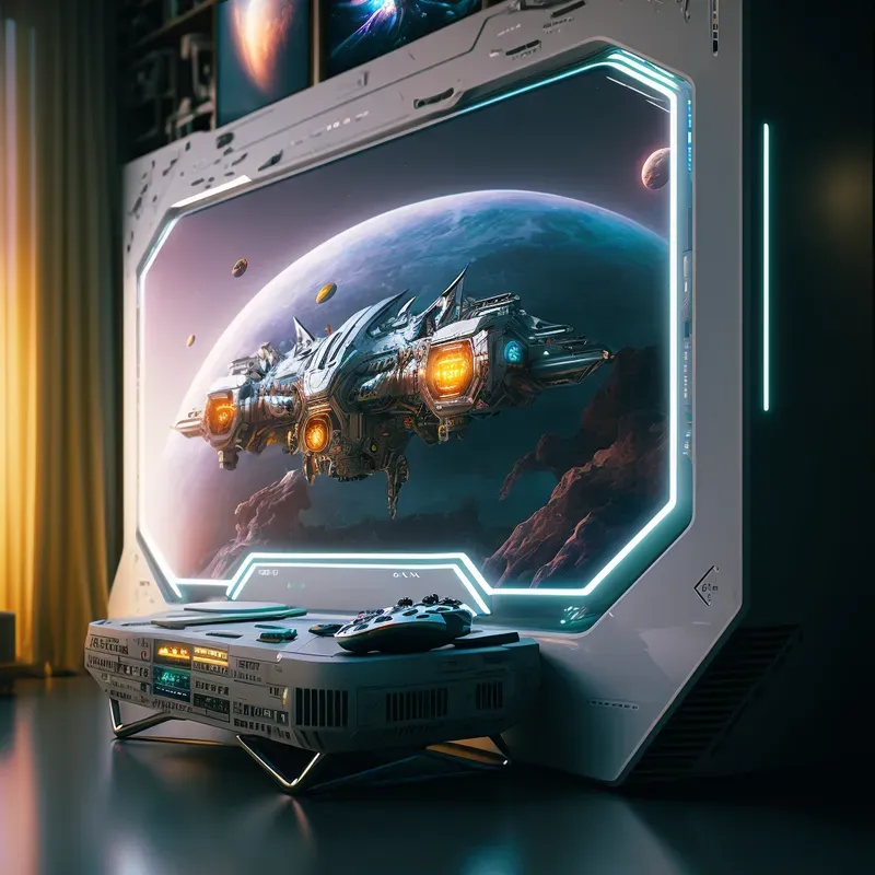 Futuristic Gaming Consoles Midjourney Prompt | PromptBase