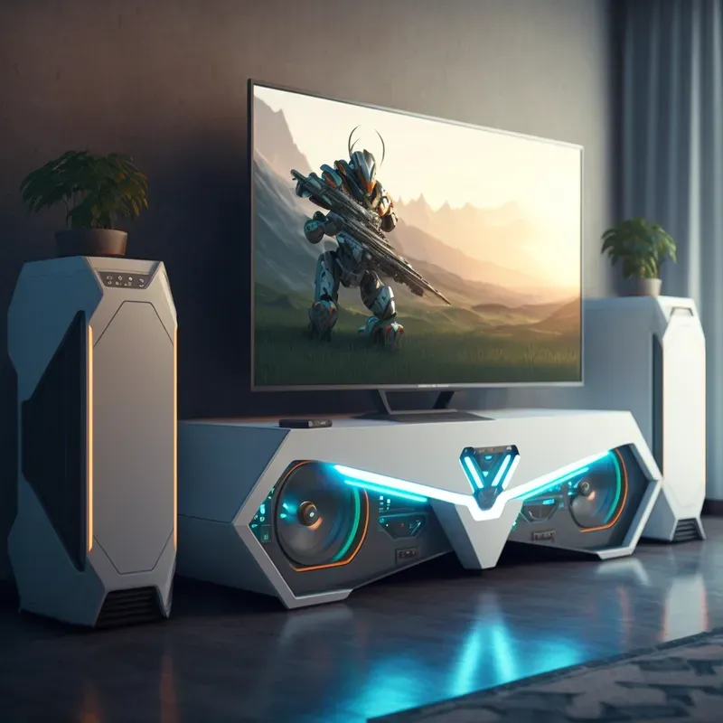 Futuristic Gaming Consoles Midjourney Prompt | PromptBase