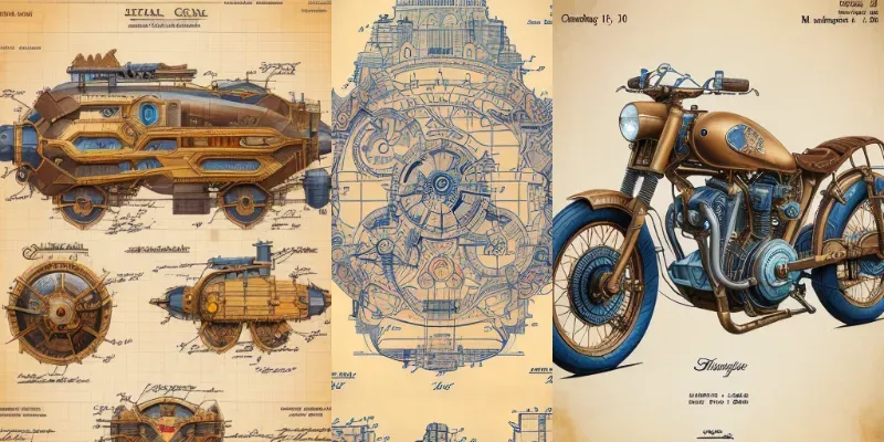 Game Assets Blueprints And Concept Art Stable Diffusion Prompt | PromptBase