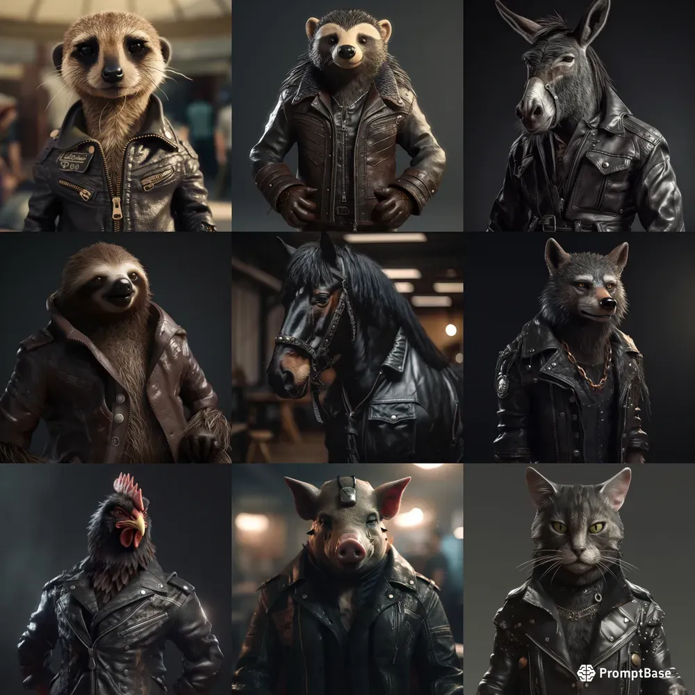 Badass Animals Avatar Portraits Midjourney Prompt | PromptBase