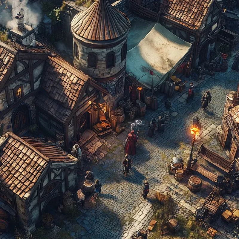 Dark Fantasy Isometric Adventures Midjourney Prompt Promptbase