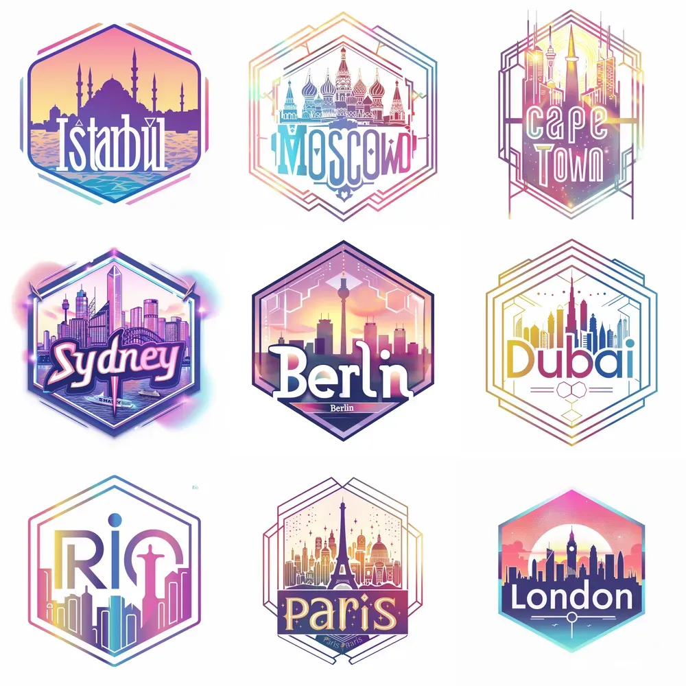 Artistic And Aesthetic Travel Logos Midjourney Prompt | PromptBase