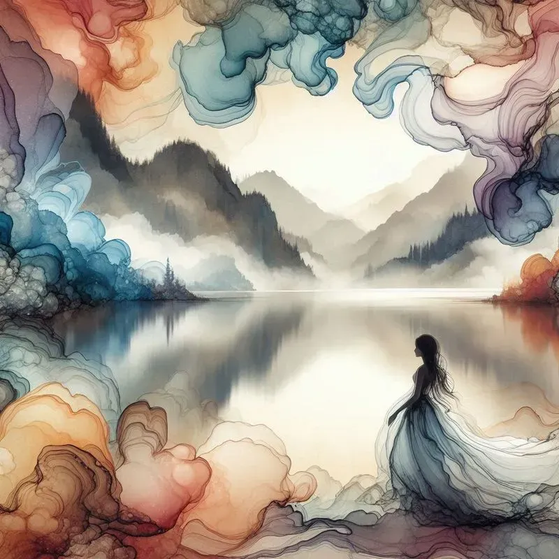 Alcohol Ink Style Art DALL·E Prompt | PromptBase