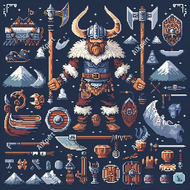 8bit Pixel Art Sprite Sheets Midjourney Prompt | PromptBase