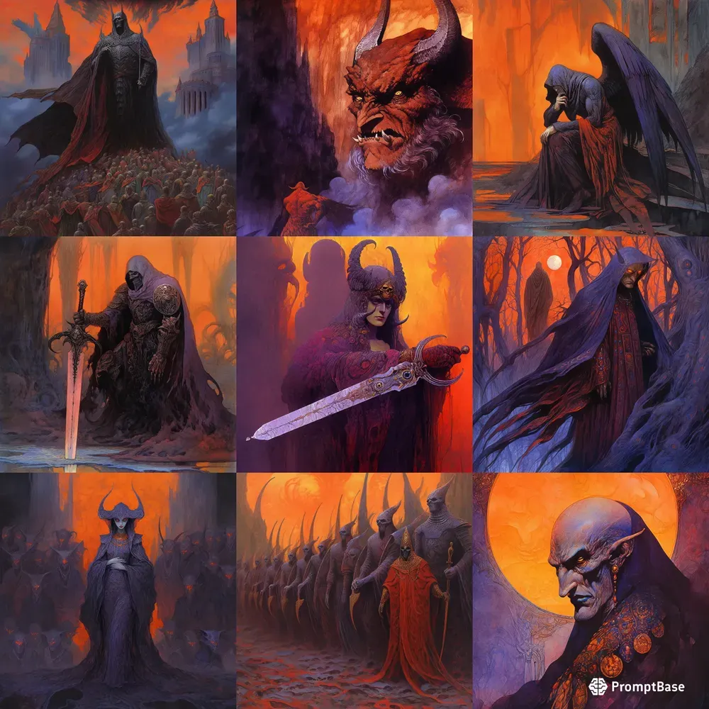 Retro Dark Fantasy Comic Books Midjourney Prompt | PromptBase