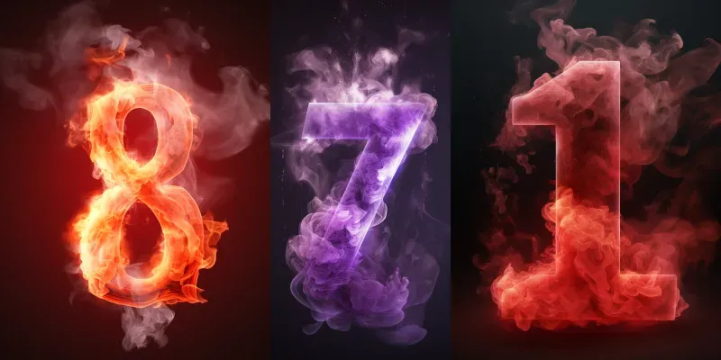 Glowing And Smoking Numbers Midjourney Prompt | PromptBase