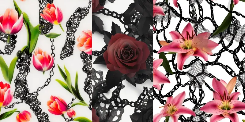 Floral Punk Scrapbook Papers Generator App | PromptBase