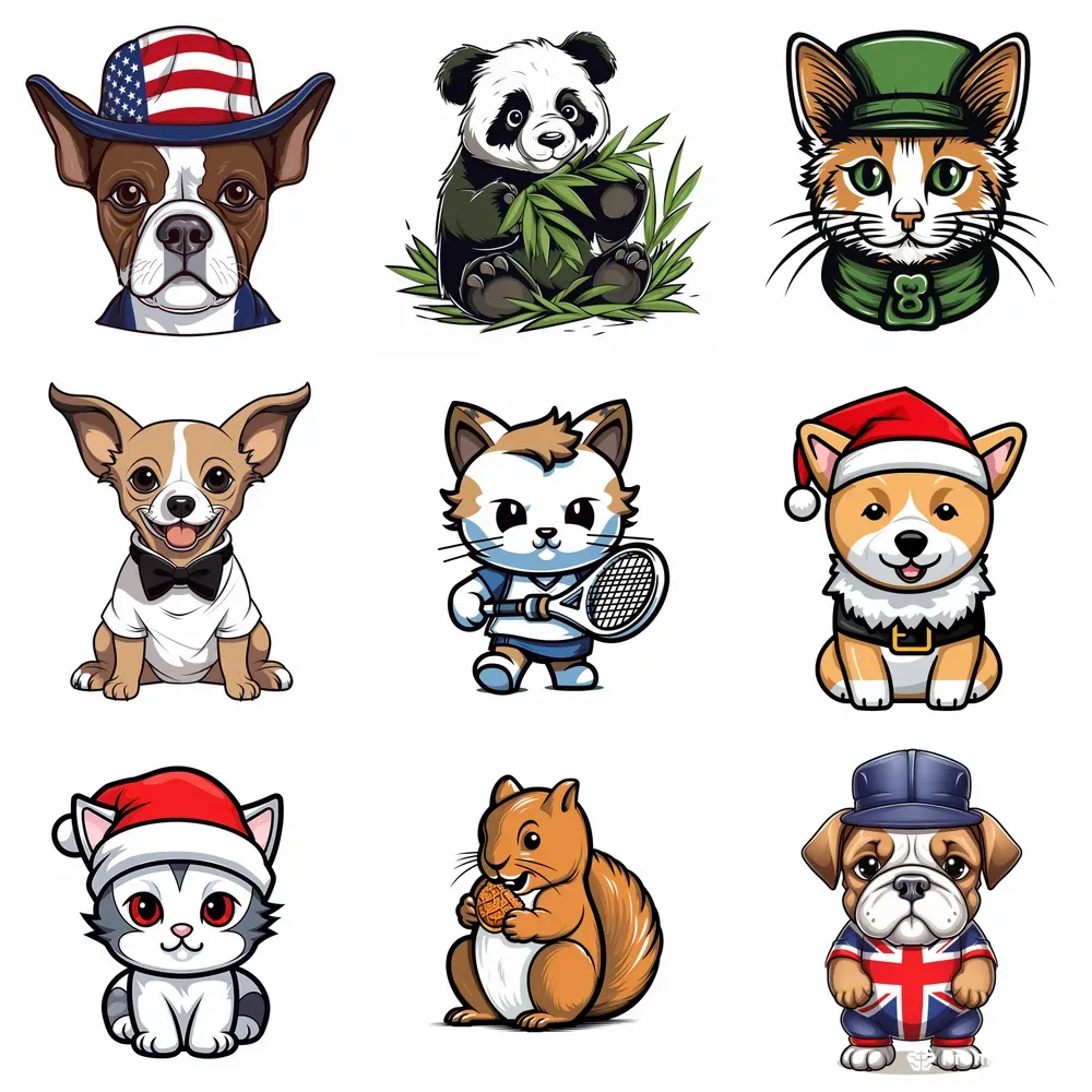 Cute Animal Designs For Tshirts Prints Midjourney Prompt | PromptBase