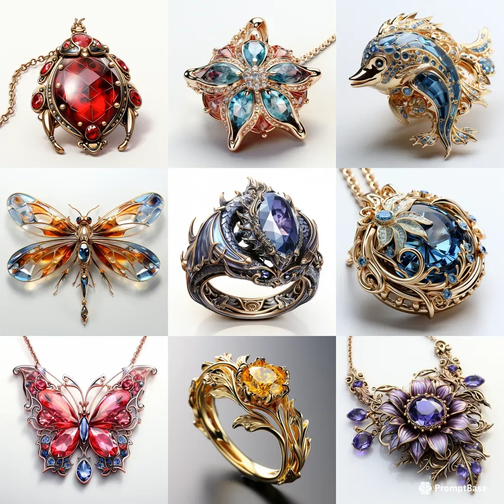 Custom Shape Luxury Jewelry Designs Midjourney Prompt | PromptBase