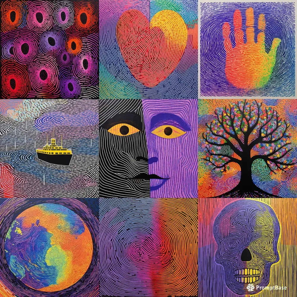 Finger Print Texture Art Midjourney Prompt | PromptBase