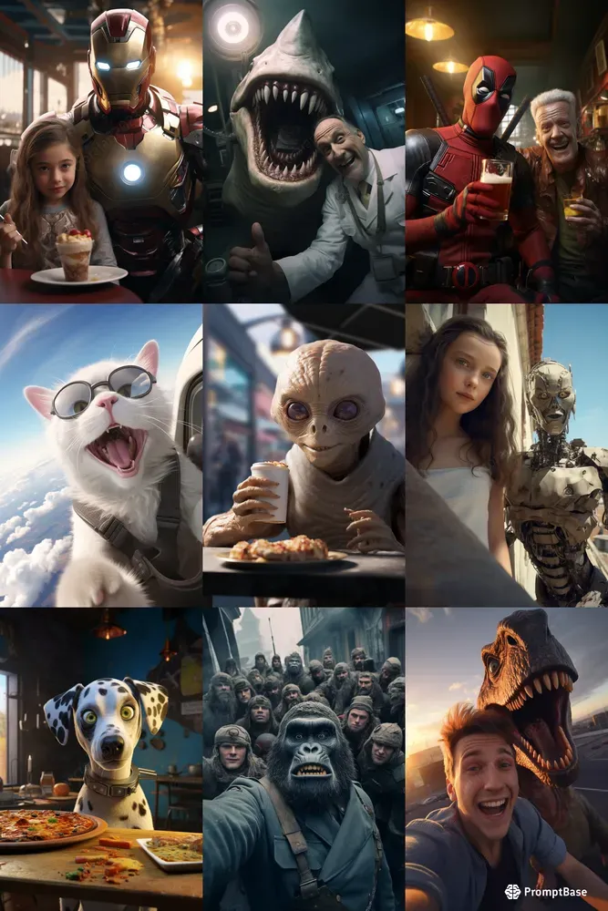 Epic Selfie Photos Midjourney Prompt | PromptBase