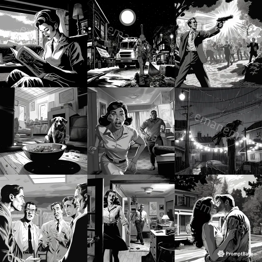 Pulp Comics Illustrations Midjourney Prompt | PromptBase