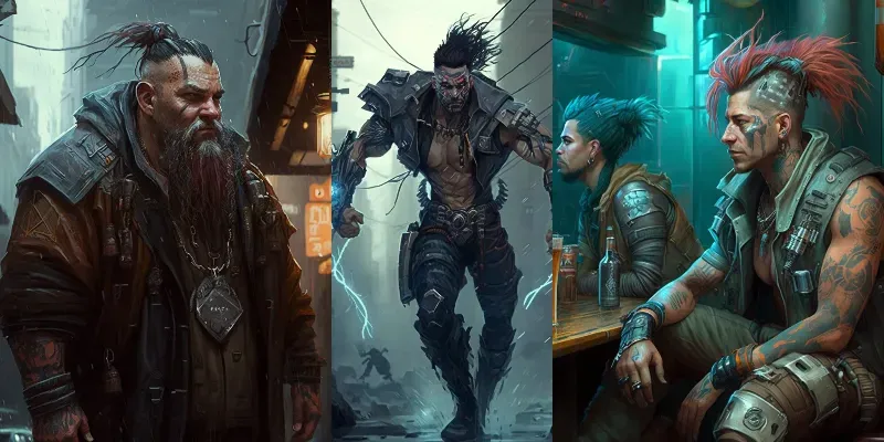 Shadowrun Character Portraits Midjourney Prompt | PromptBase