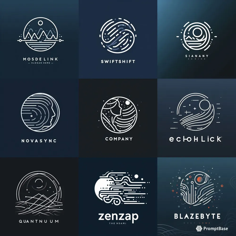 Minimal Line Vector Logos DALL·E Prompt | PromptBase