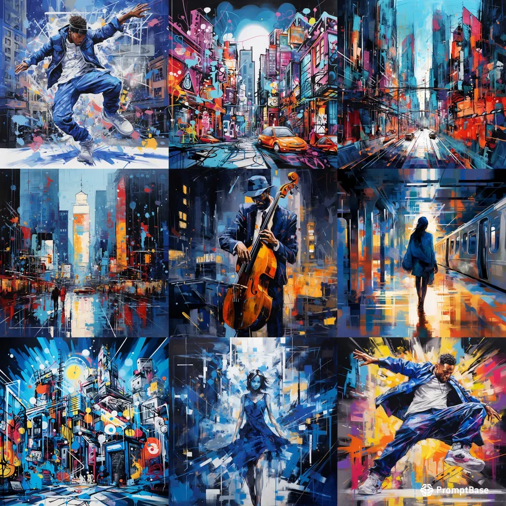 Urban Street Expressionism Illustrations Midjourney Prompt | PromptBase
