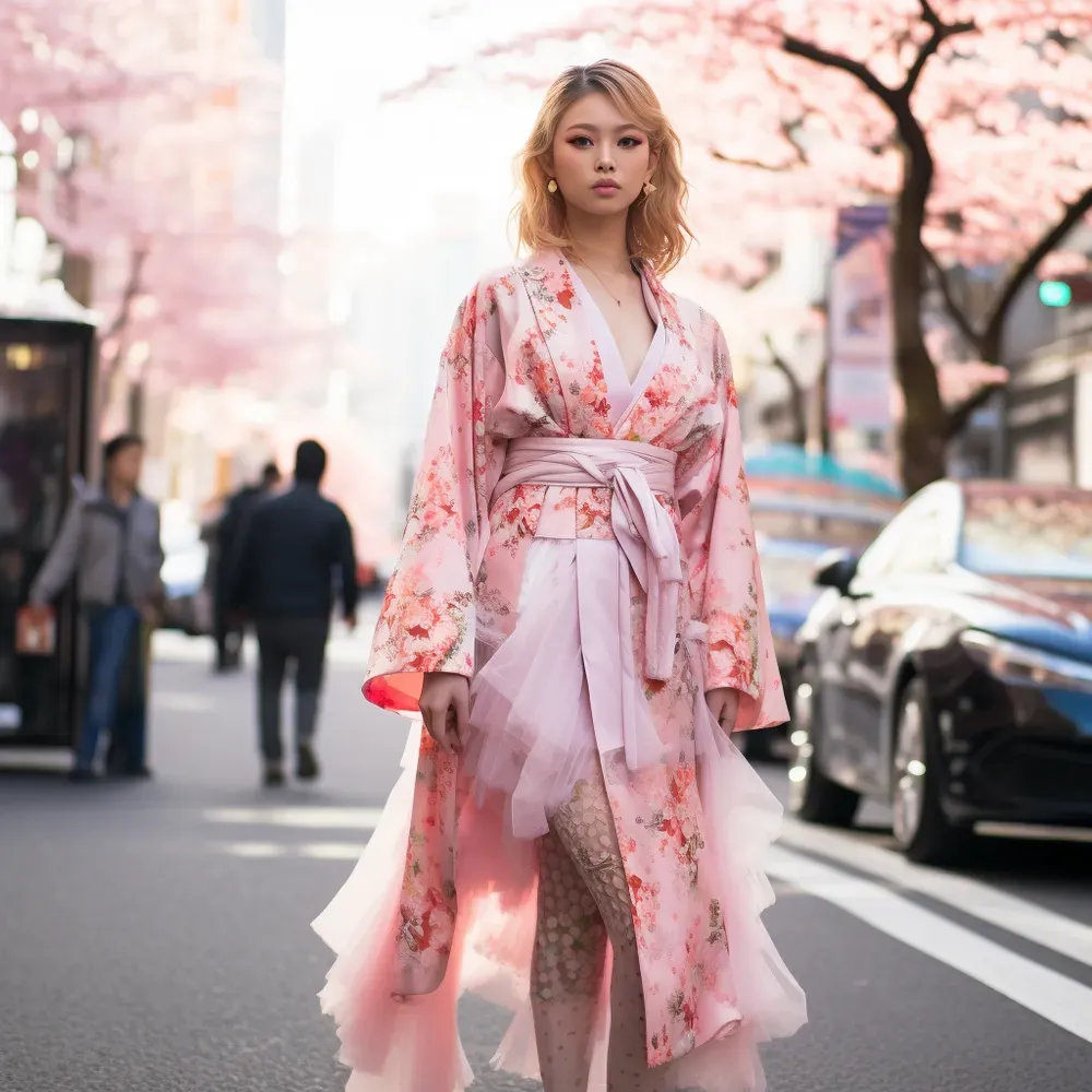 Modern Japanese Fashion Fusion Stylists Midjourney Prompt | PromptBase