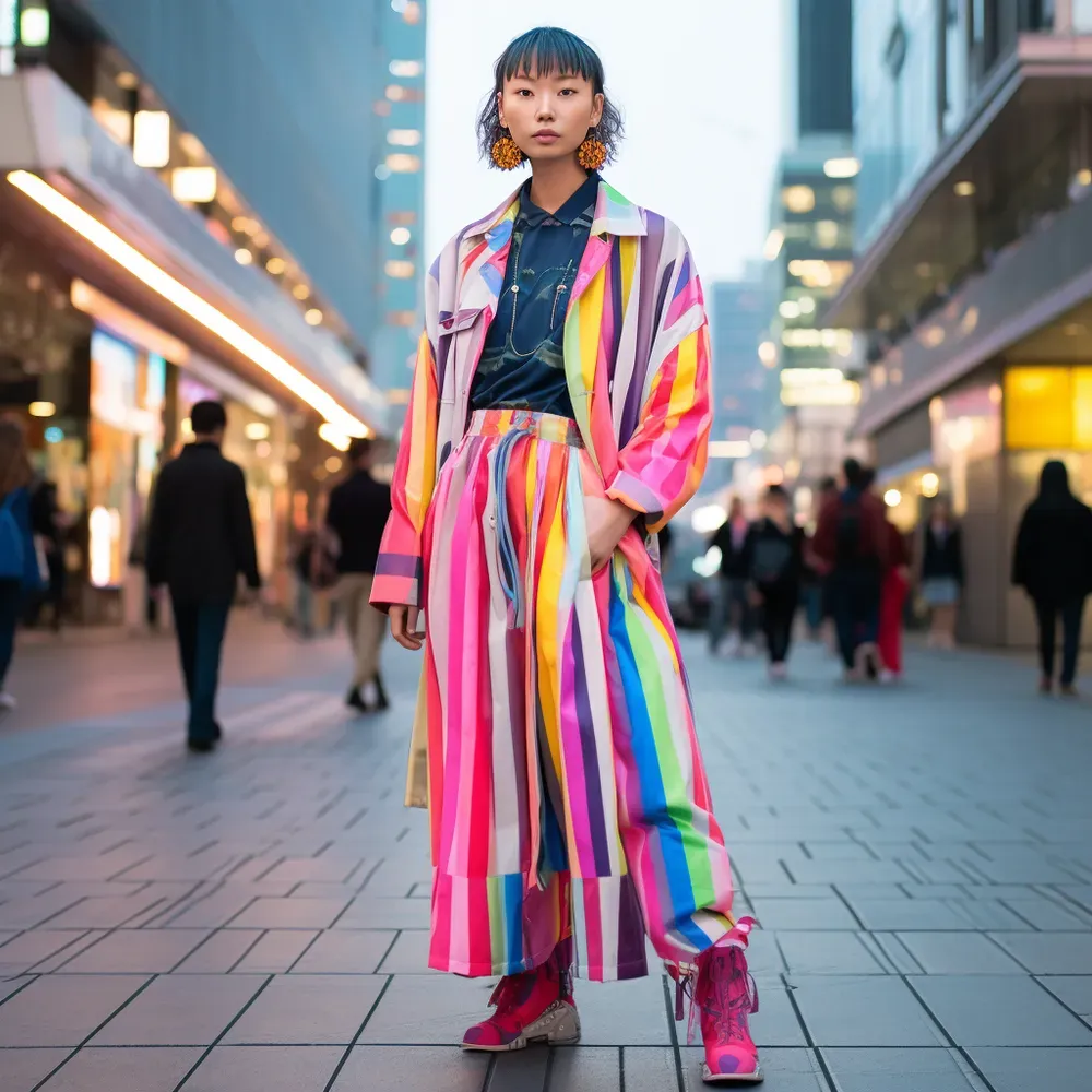 Modern Japanese Fashion Fusion Stylists Midjourney Prompt | PromptBase
