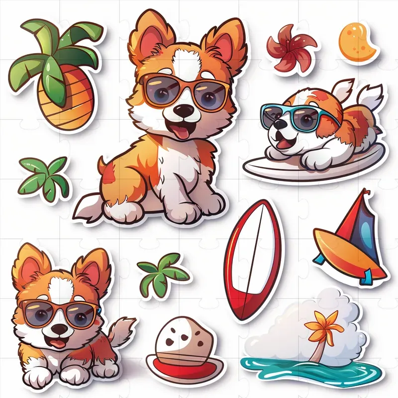 Cute Cartoon Sticker Sheets Midjourney Prompt | PromptBase