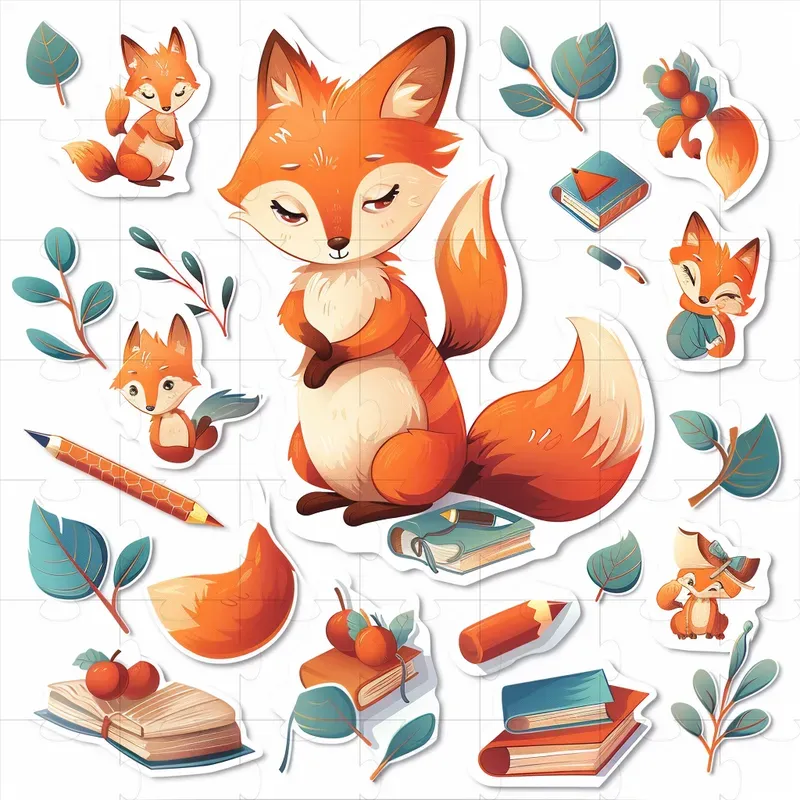 Cute Cartoon Sticker Sheets Midjourney Prompt | PromptBase