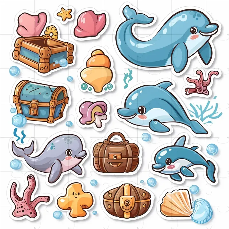 Cute Cartoon Sticker Sheets Midjourney Prompt | PromptBase