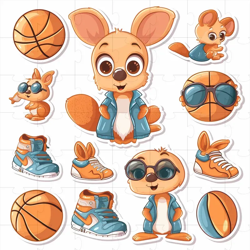 Cute Cartoon Sticker Sheets Midjourney Prompt | PromptBase