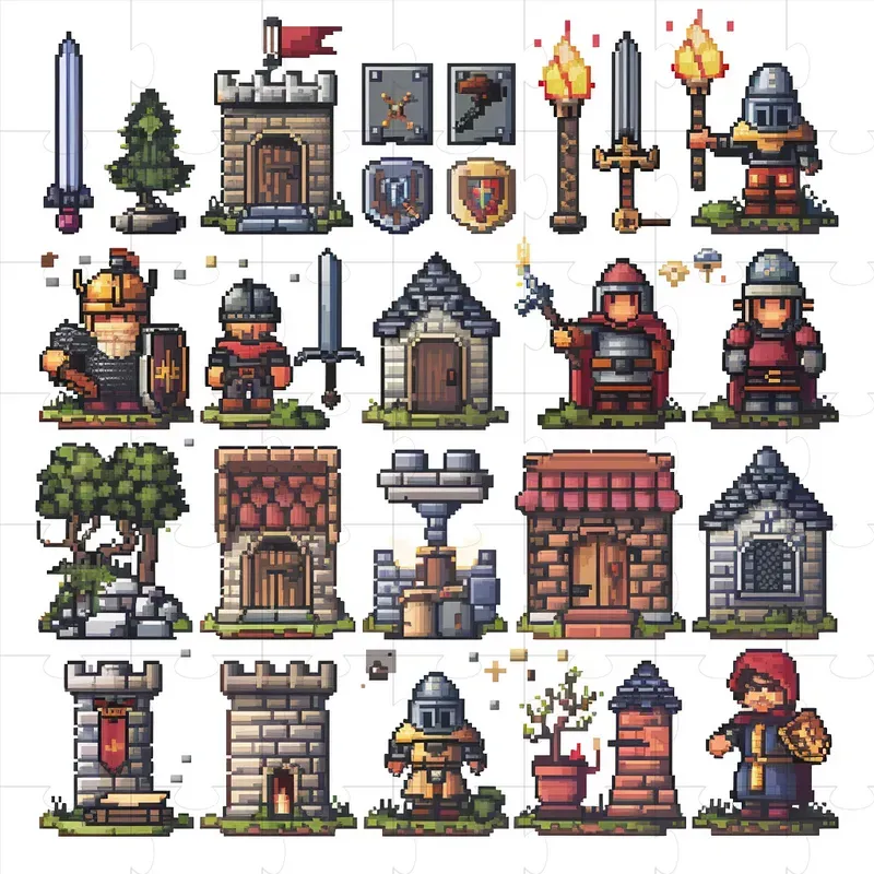 8bit Pixel Art Spritesheets Midjourney Prompt | PromptBase